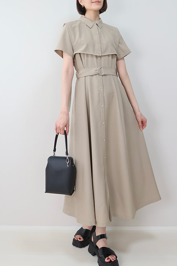【INTERPLAY x MAYUKO】Breeze Layer Dress-Beige-625150001-52F