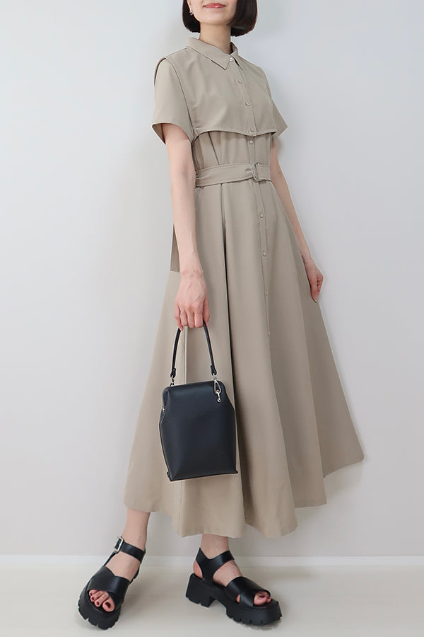 【INTERPLAY x MAYUKO】Breeze Layer Dress-Beige-625150001-52F
