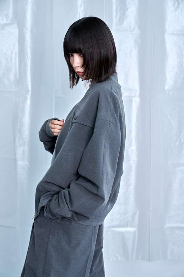 【Nora Lily】Cocoon Silhouette Jacket-Grey-225542099-12F – INTERPLAY