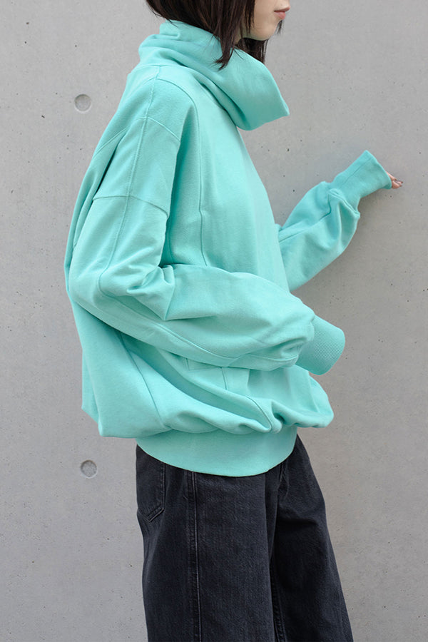 【NoraLily】Off-Turtle Sweat Switched with Ribs ＜UNISEX＞-Emerald GREEN ...